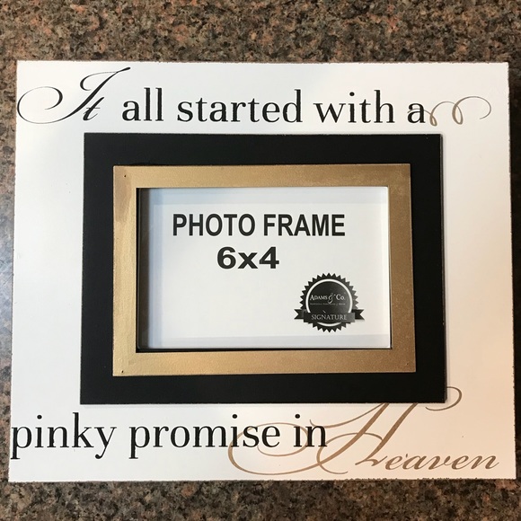 Adams | Accents | Picture Frame With Pinky Promise Saying | Poshmark